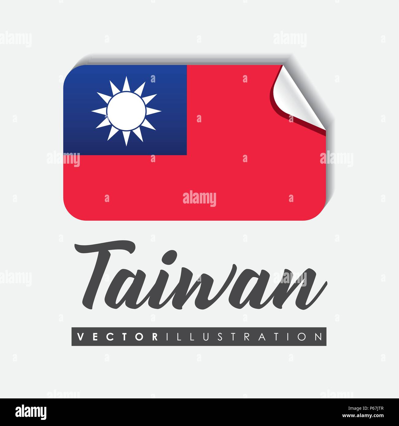Taiwan flag sticker hi-res stock photography and images - Alamy