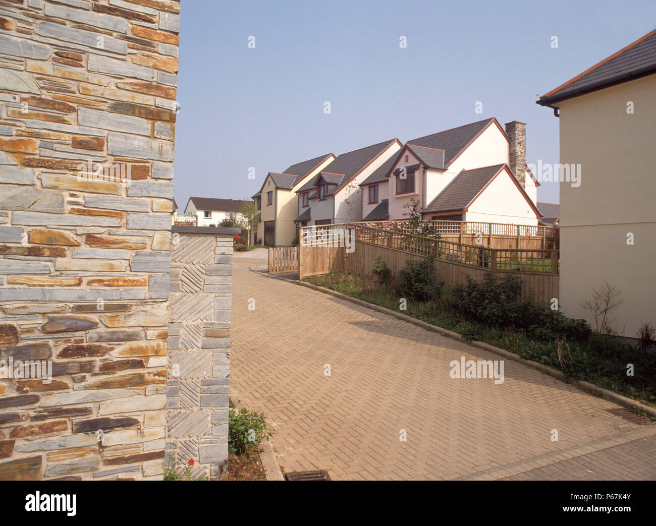 Housing development in rural Devon Stock Photo - Alamy