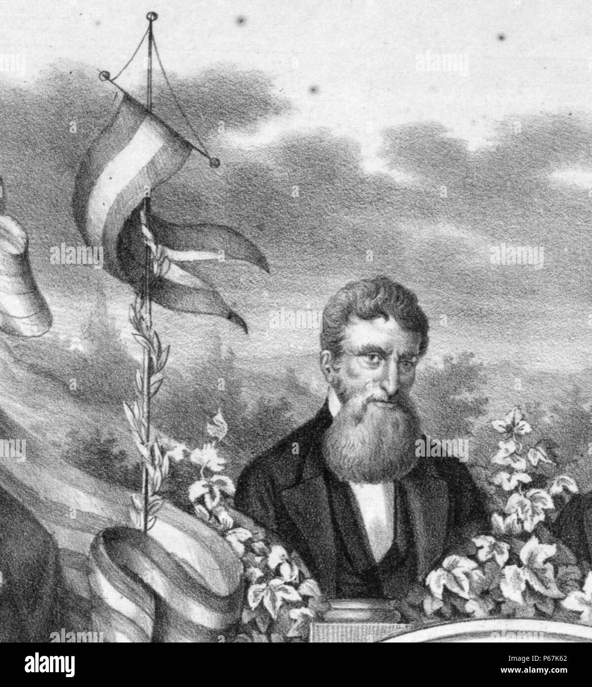 abolitionist martyr John Brown detail from: ' Print commemorating the ...