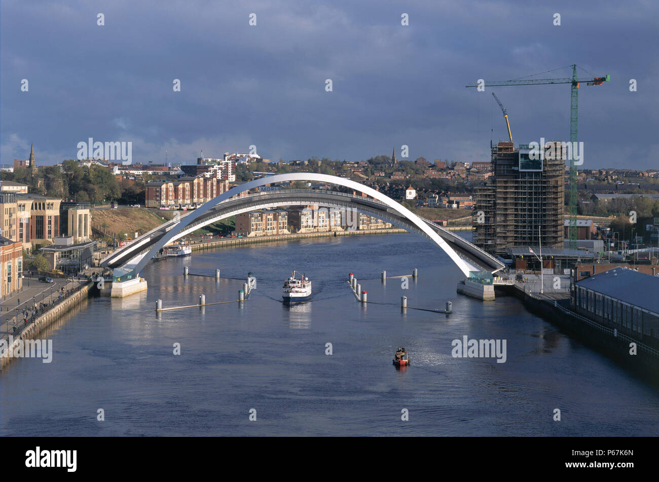 Gateshead Millennium Bridge opening, architect Wilkinson Eyre. United ...
