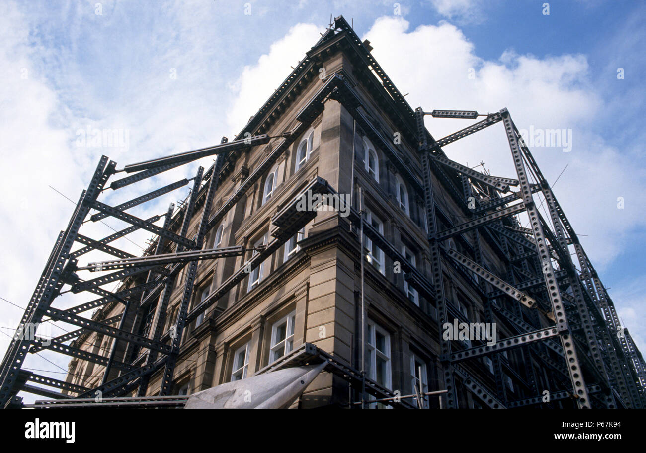 Facade retention during a listed building refurbishment work Stock ...