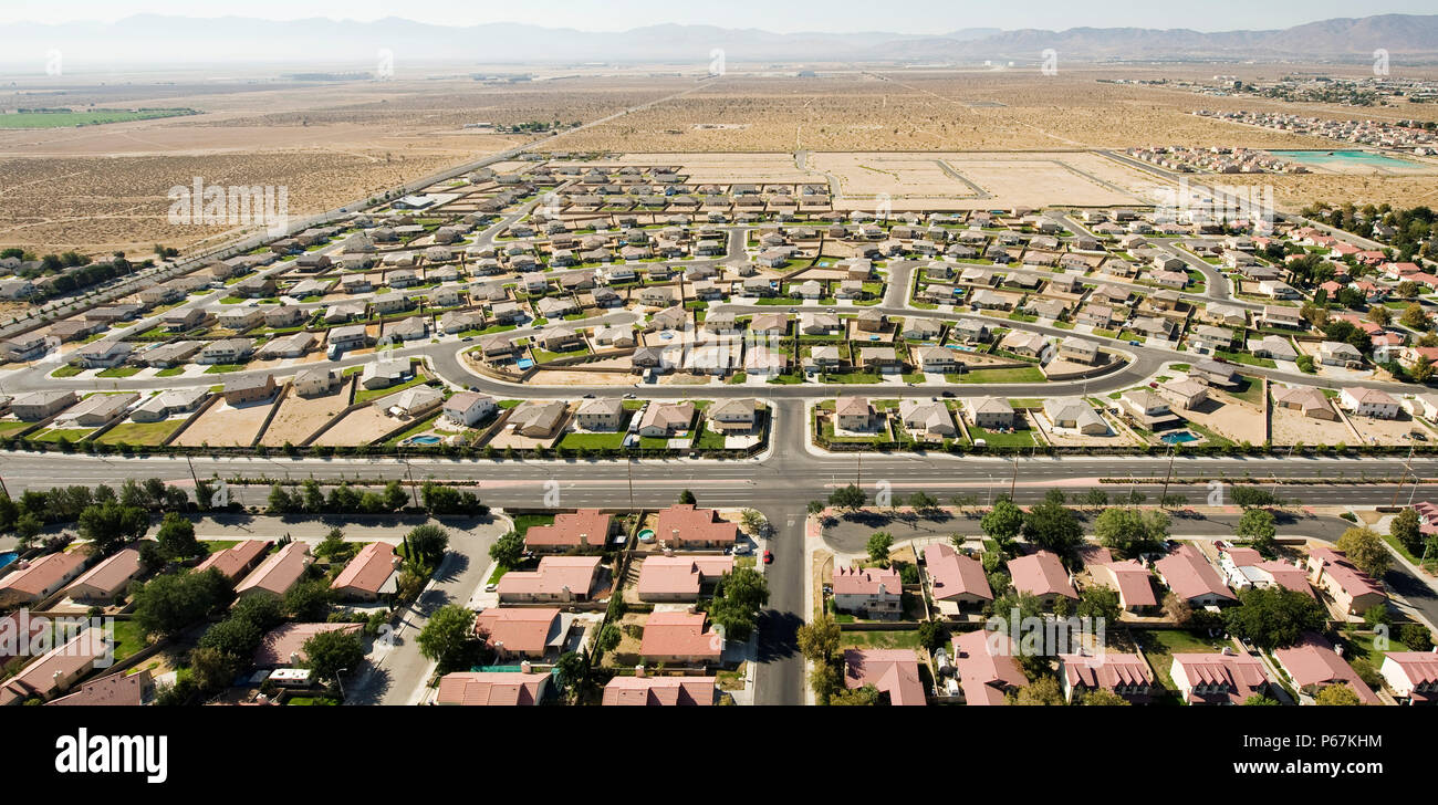 Planned Desert Community in Lancaster California, USA Stock Photo - Alamy