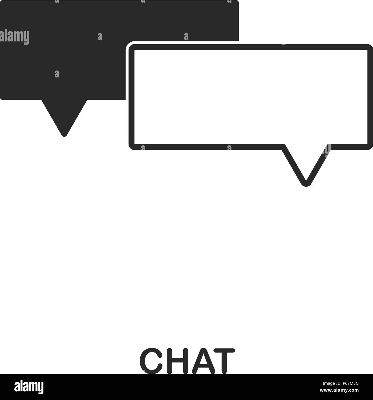 Chat icon. Line style icon design. UI. Illustration of chat icon ...