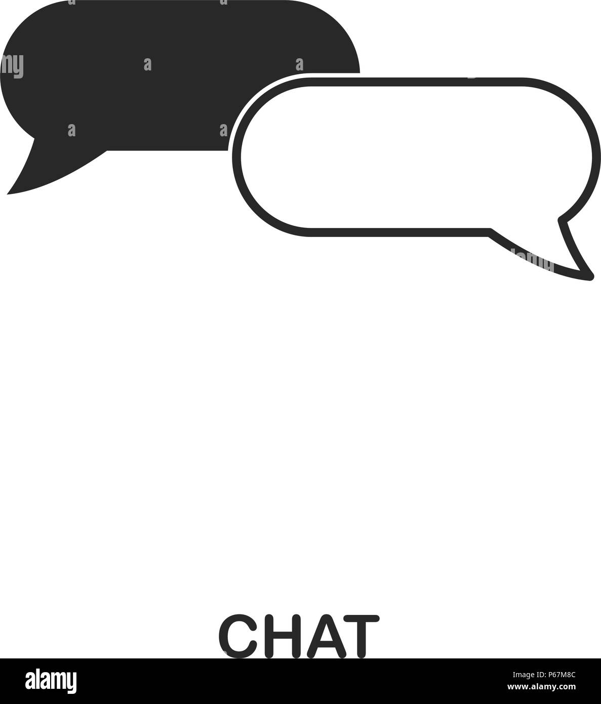 Chat icon. Line style icon design. UI. Illustration of chat icon ...