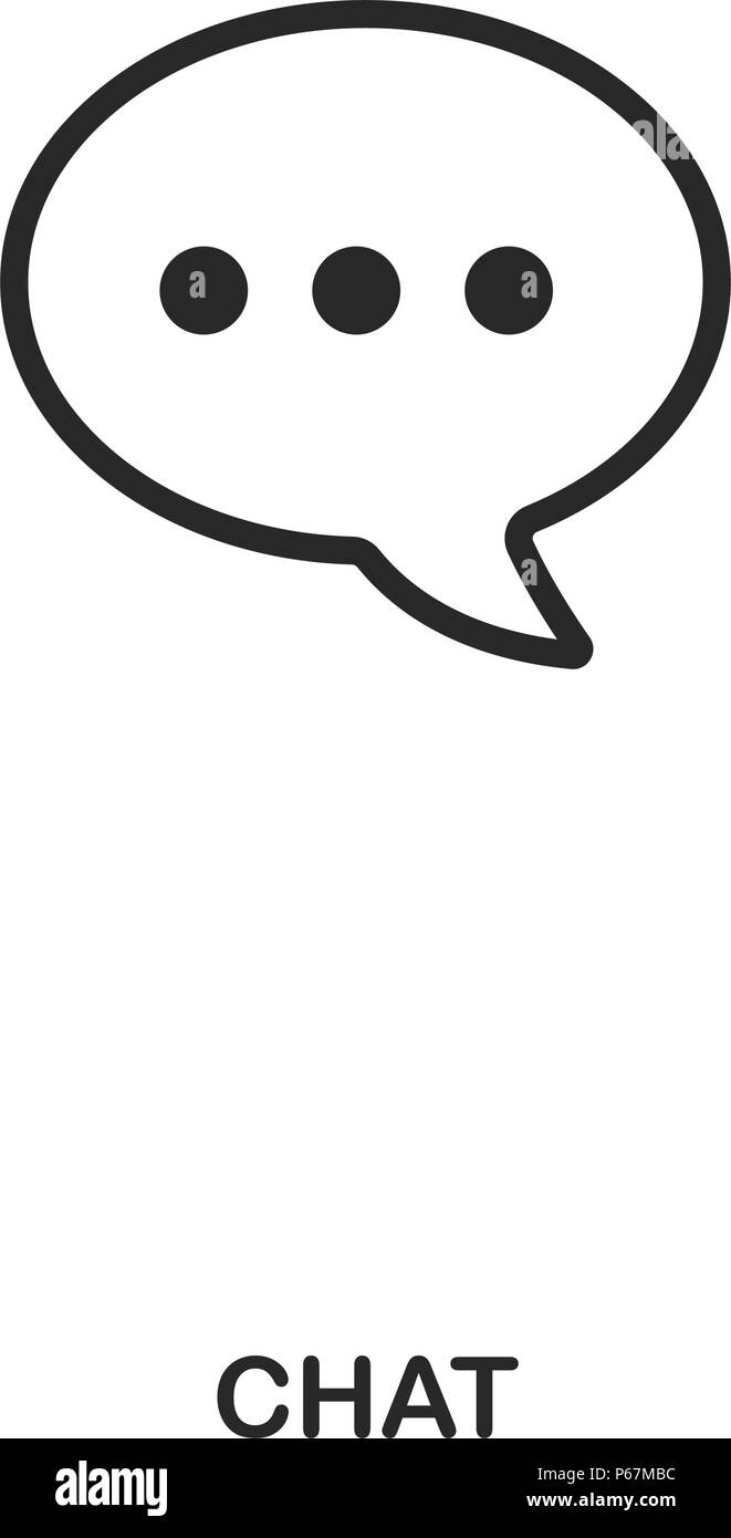 Chat icon. Line style icon design. UI. Illustration of chat icon ...