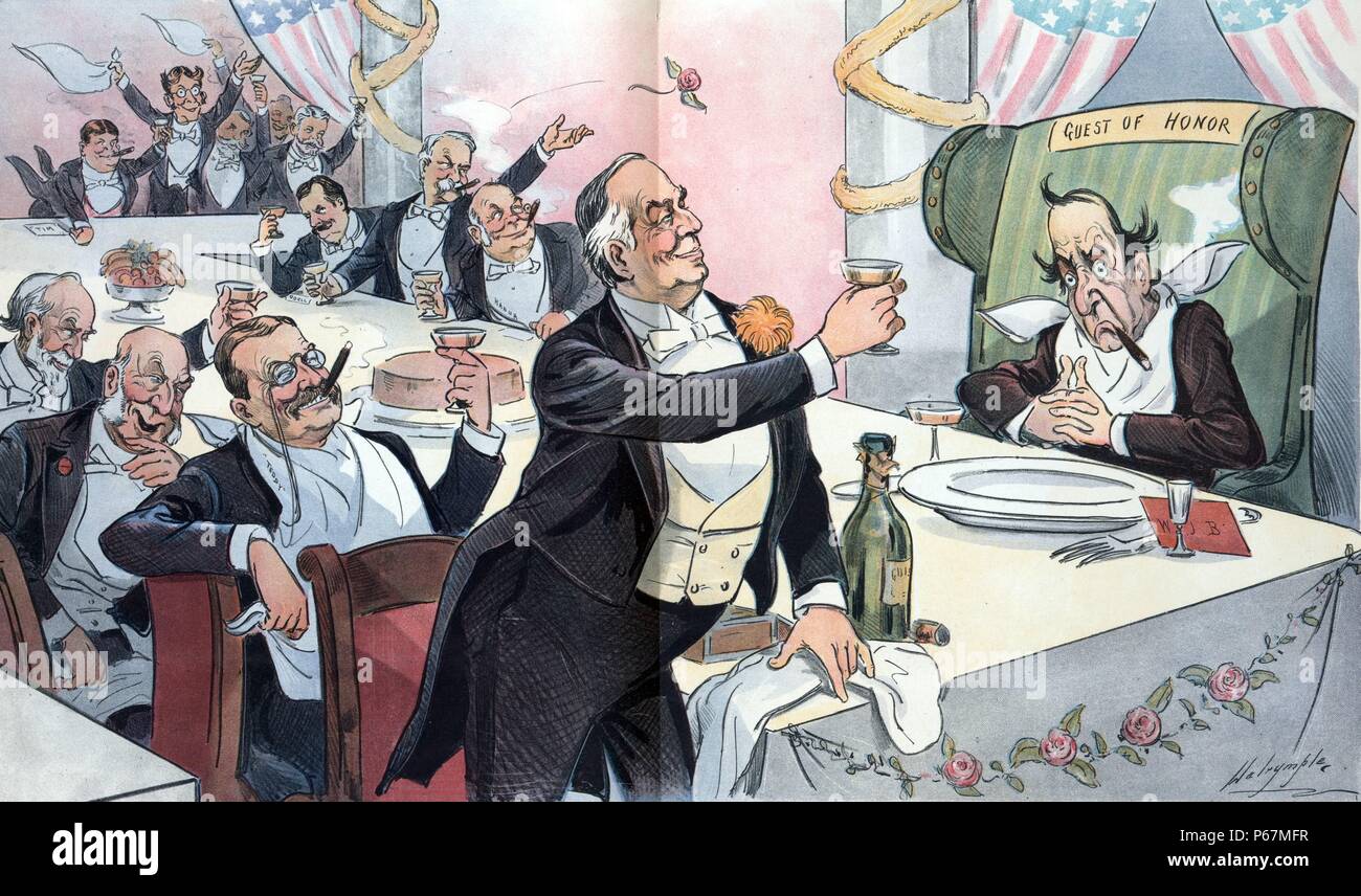 Thanks to whom thanks are due' President William McKinley, standing ...