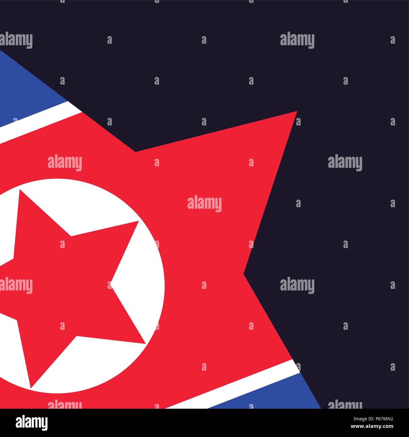 south korea flag in star shape over black background, colorful design ...