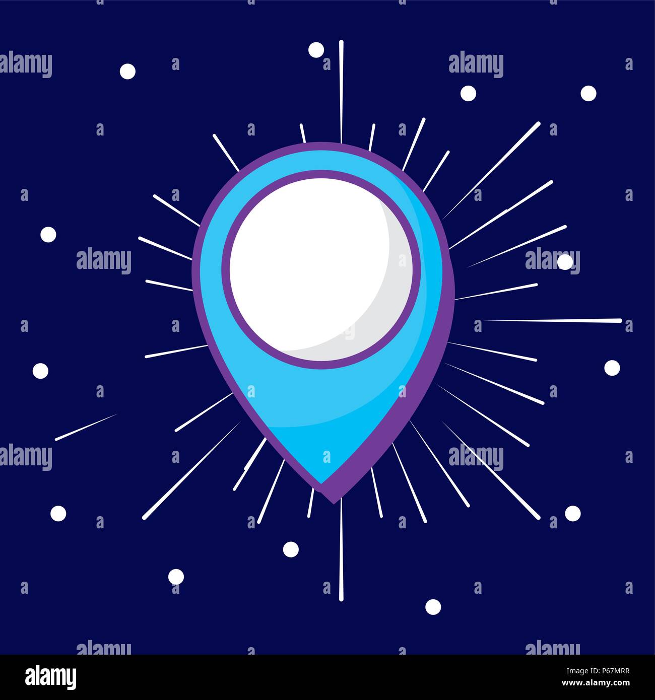 location pin icon over blue background, colorful design. vector ...
