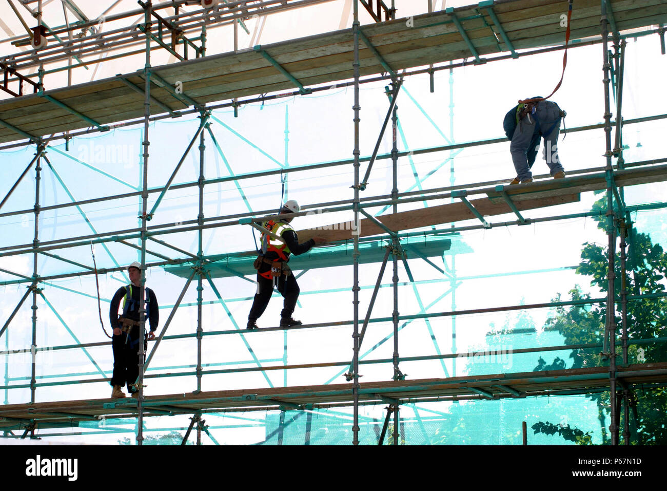 Scaffolding poles scaffold protection hi-res stock photography and ...