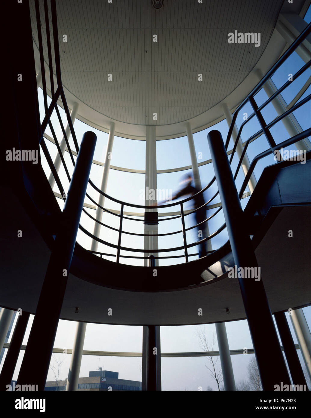 Blurred movement upon a staircase Stock Photo - Alamy