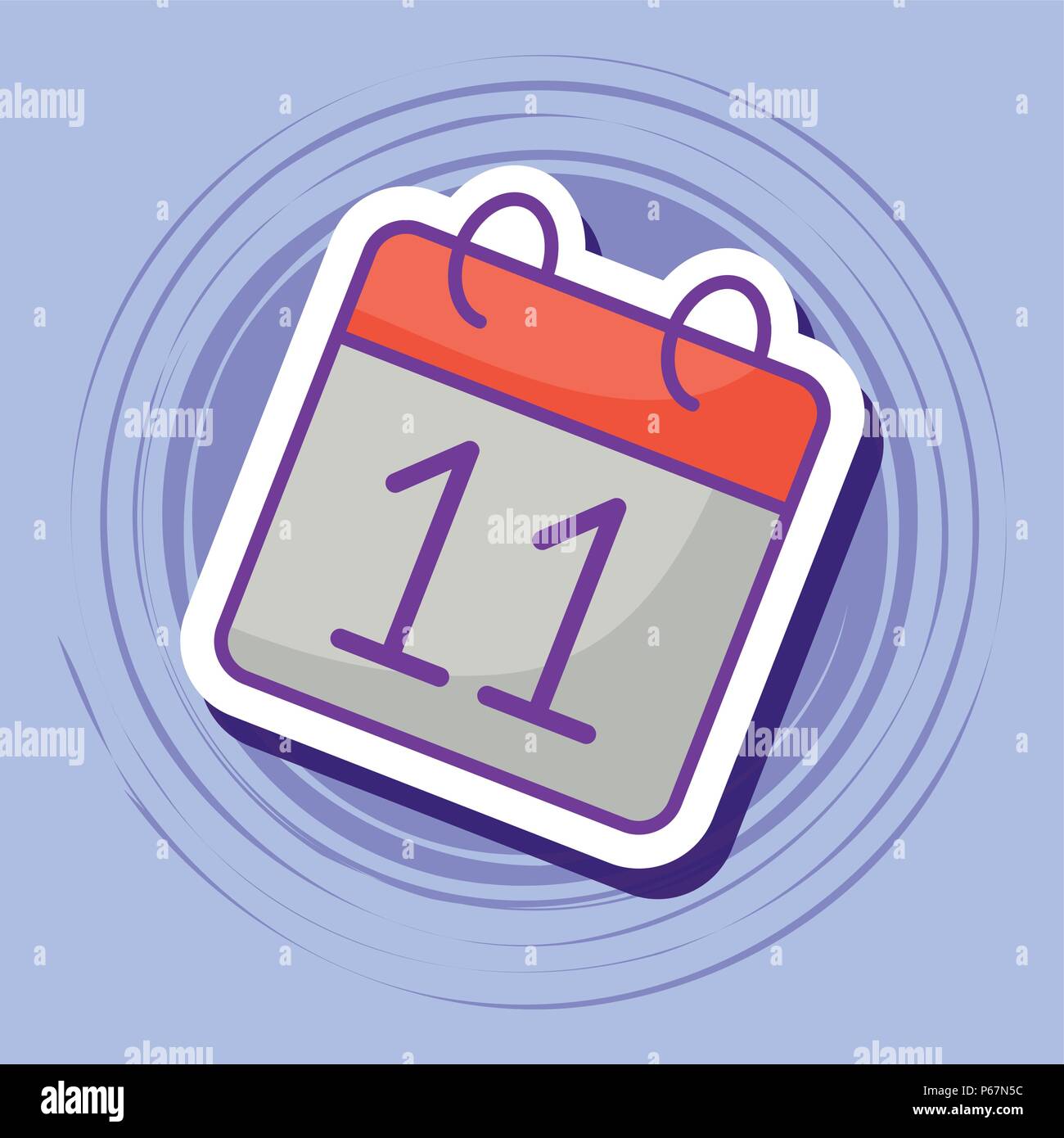 calendar icon over purple background, colorful design. vector ...