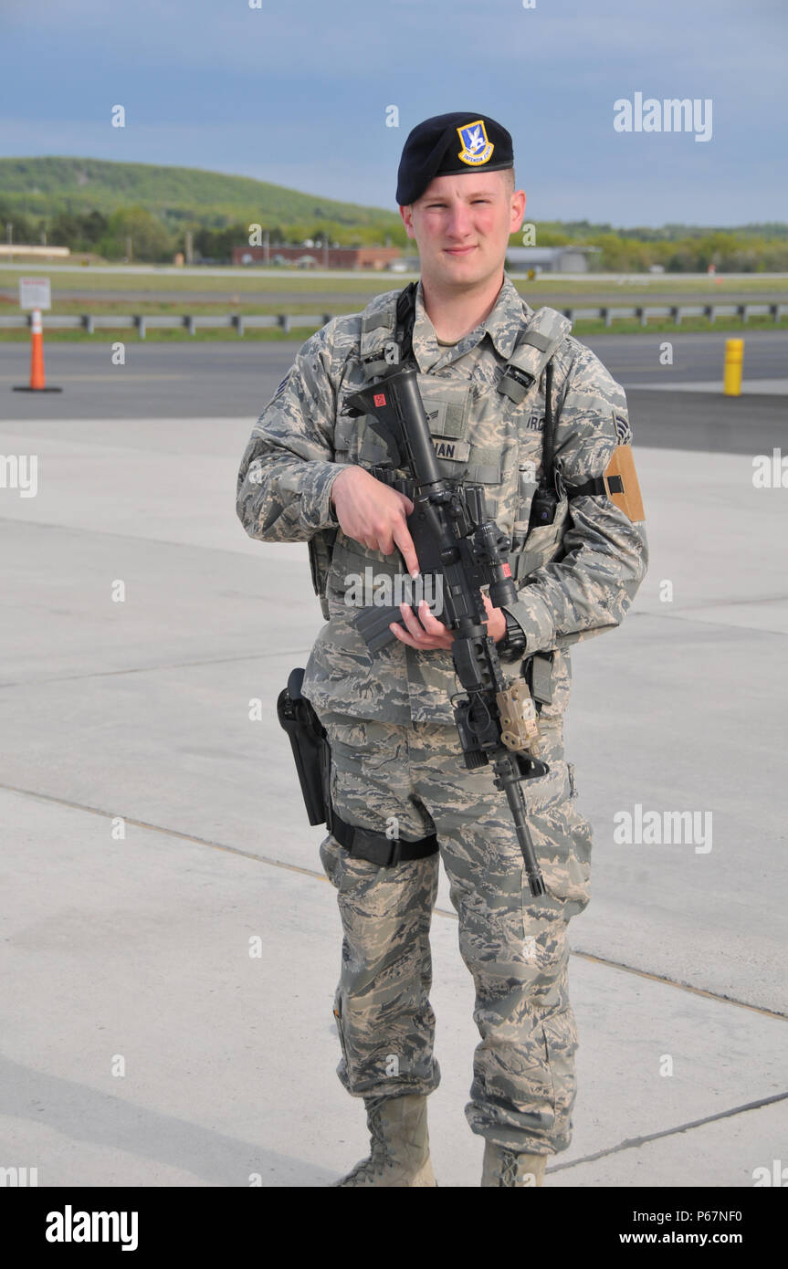 Senior Airman Brendan Linnehan, 104th Fighter Wing Security Forces ...