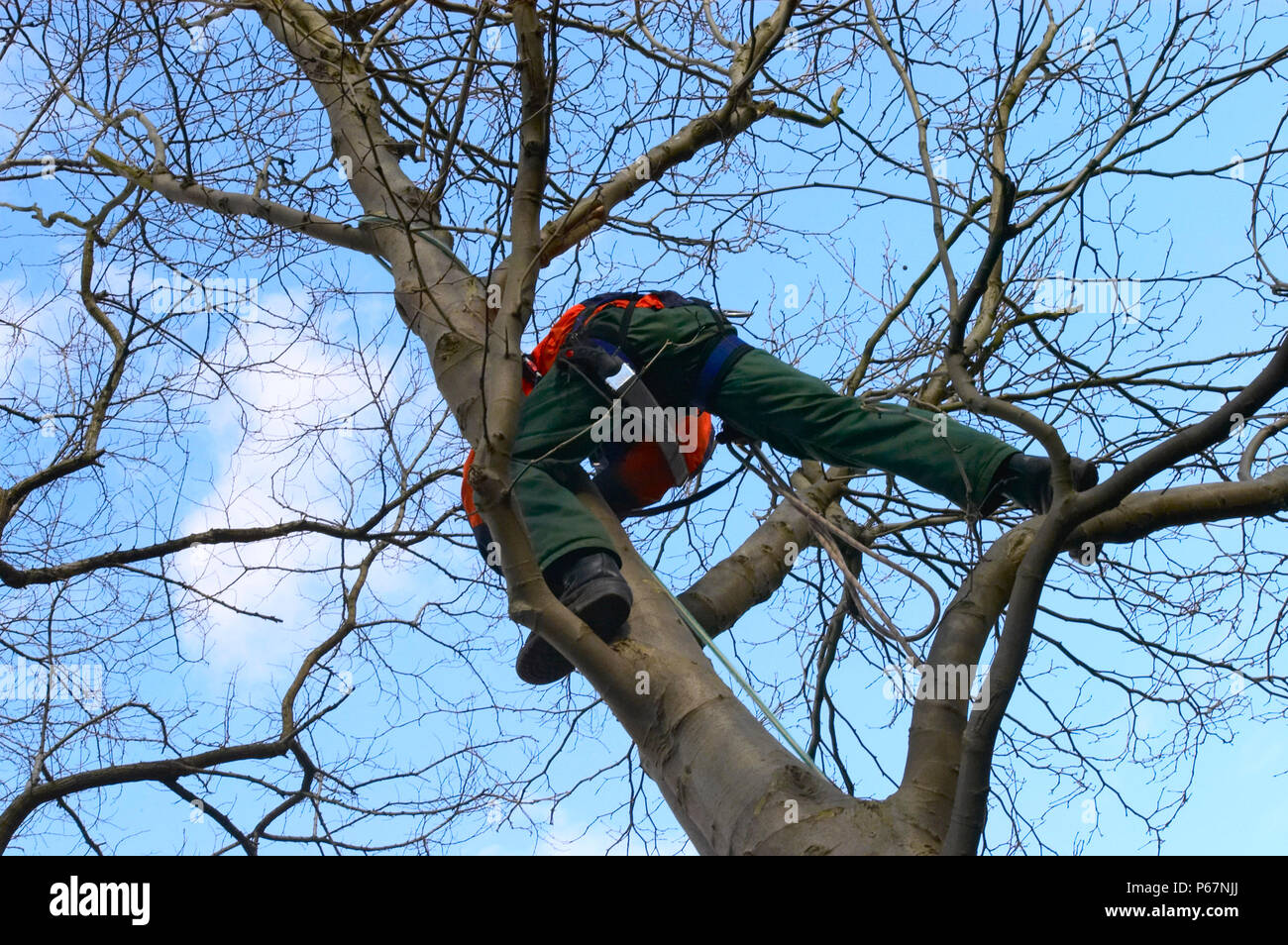 Climbing safety helmet safety harness blue hi-res stock photography and ...
