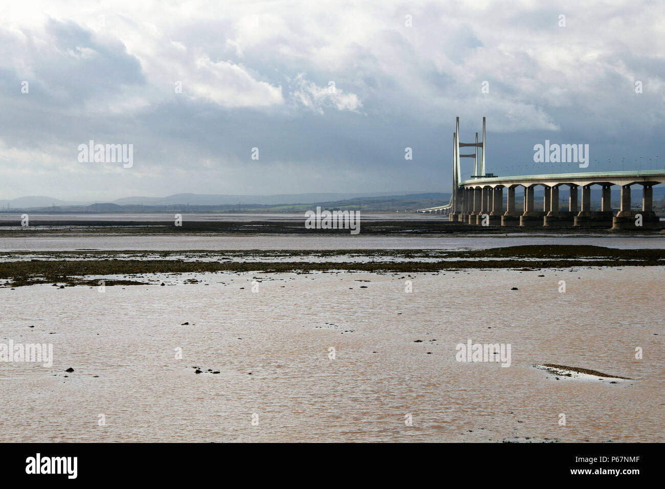 The Severn Second Crossing, which carries the M4 over the River Severn ...