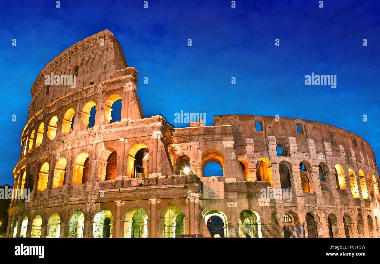 The Colosseum or Coliseum also known as Flavian Amphitheatre in the ...