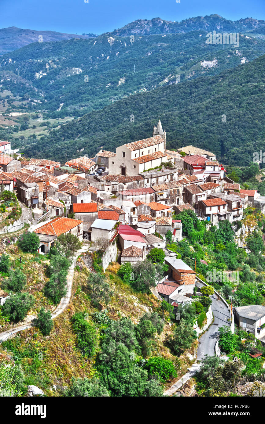 The village of Staiti in the Province of Reggio Calabria, Italy Stock ...