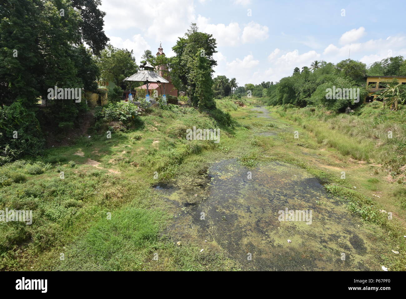 River Kaushiki or Kana Damodar (old course of river Damodar) at Garh ...