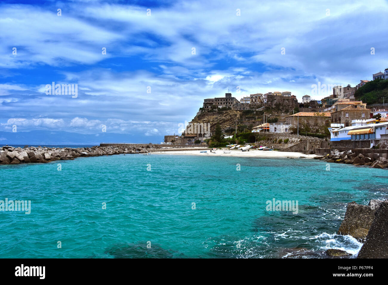 The city of Pizzo Calabro in the Province of Vibo Valentia, Calabria ...