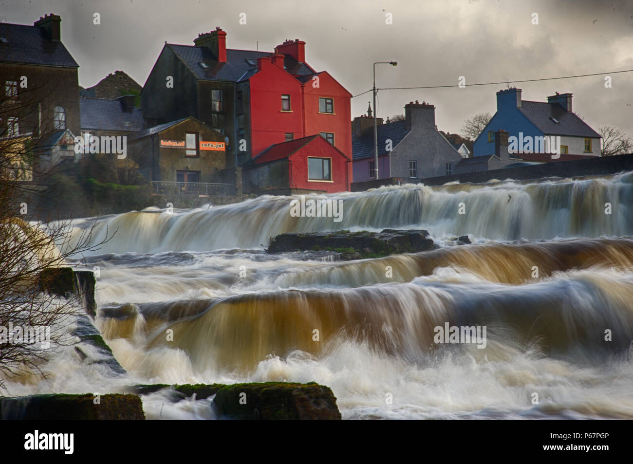 Waterfalls at Ennistymon, County Clare, Ireland Stock Photo - Alamy