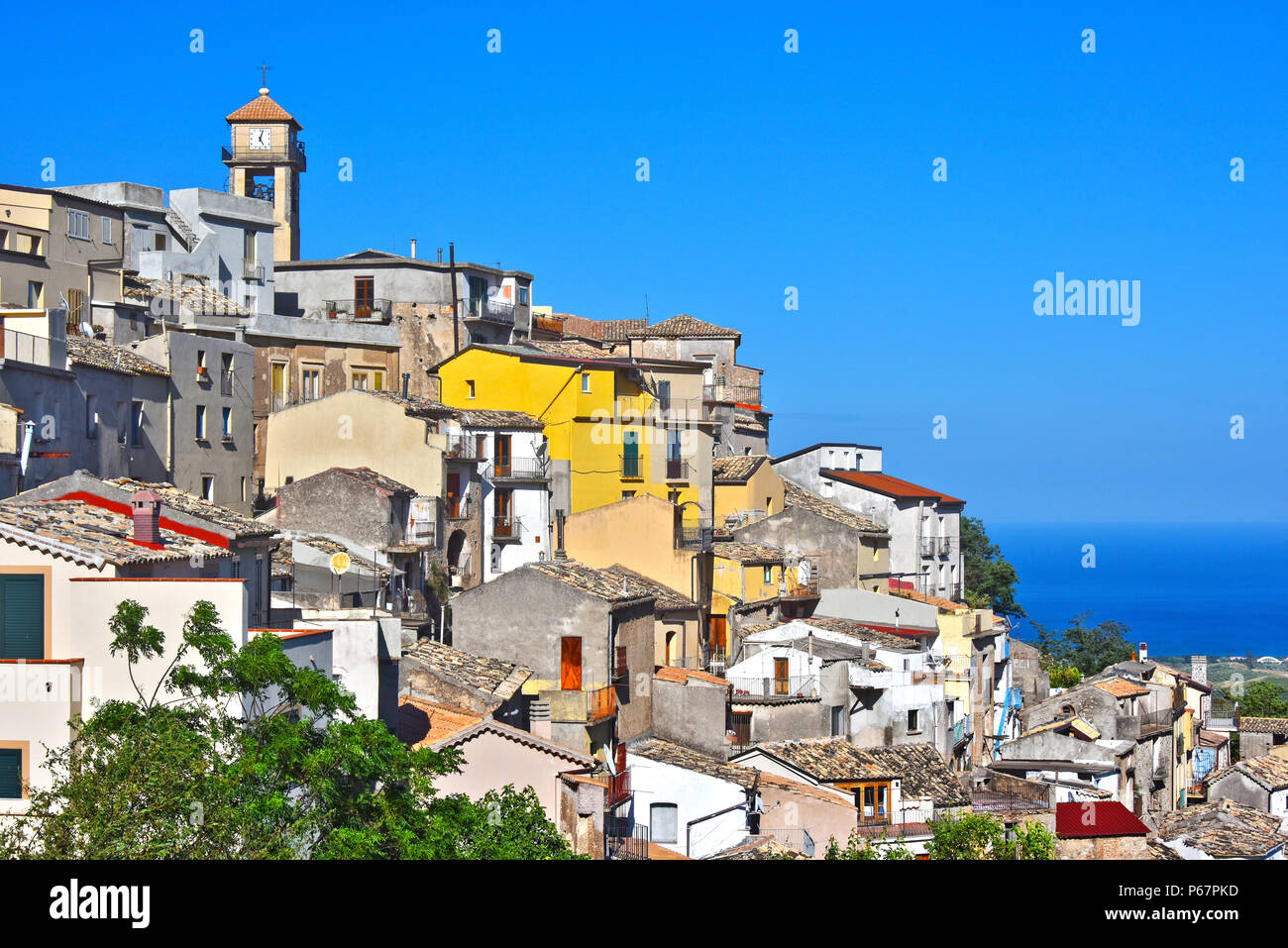 The village of Badolato in the Province of Catanzaro, Calabria, Italy ...