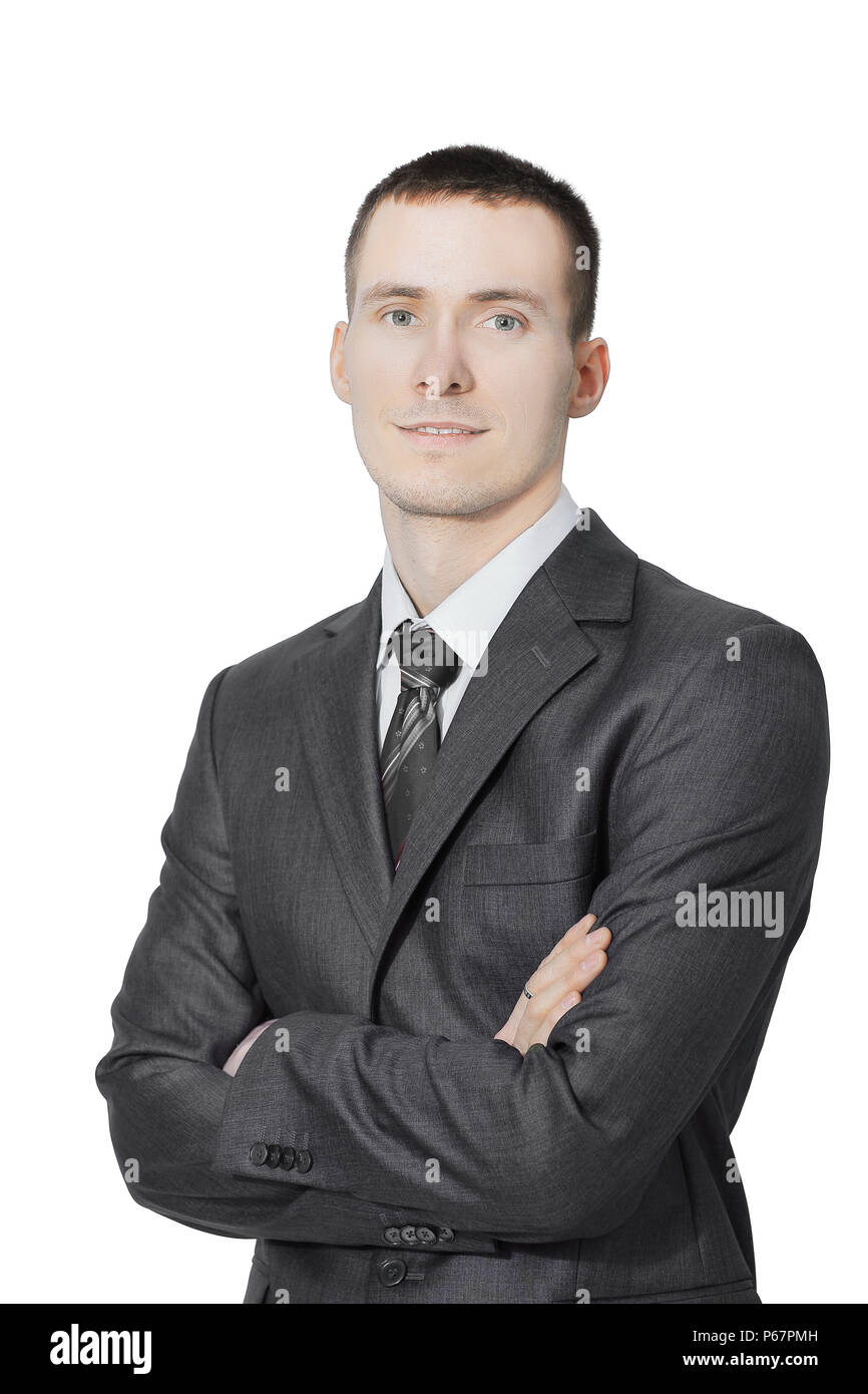 portrait of a successful young businessman.isolated on white Stock ...