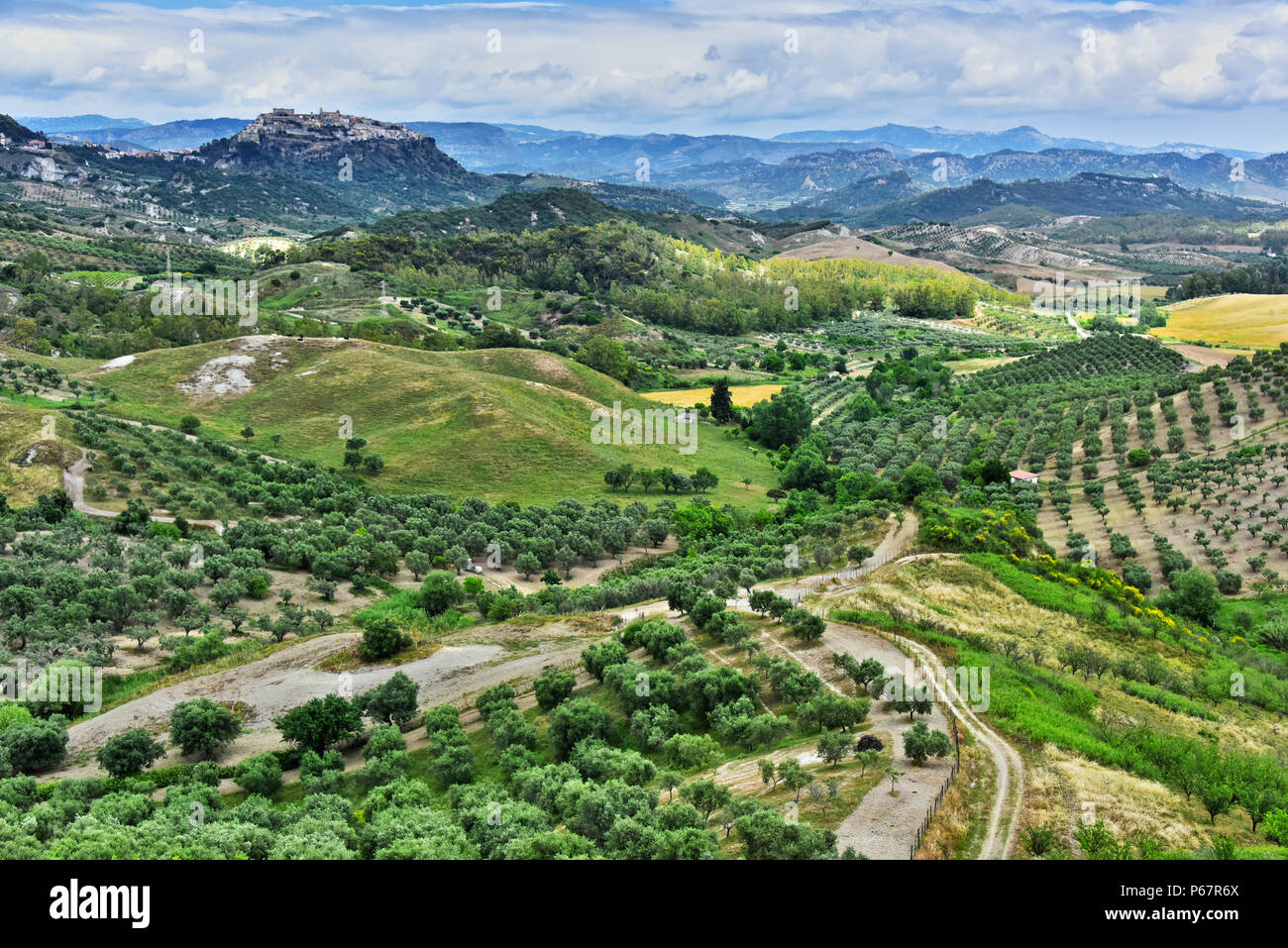 Landscape view of Calabria, in the Province of Crotone near the town of ...