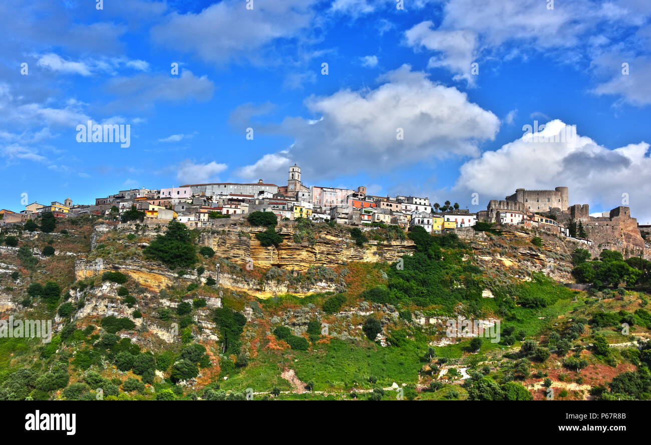 The town of Santa Severina in the Province of Croton, Calabria, Italy ...