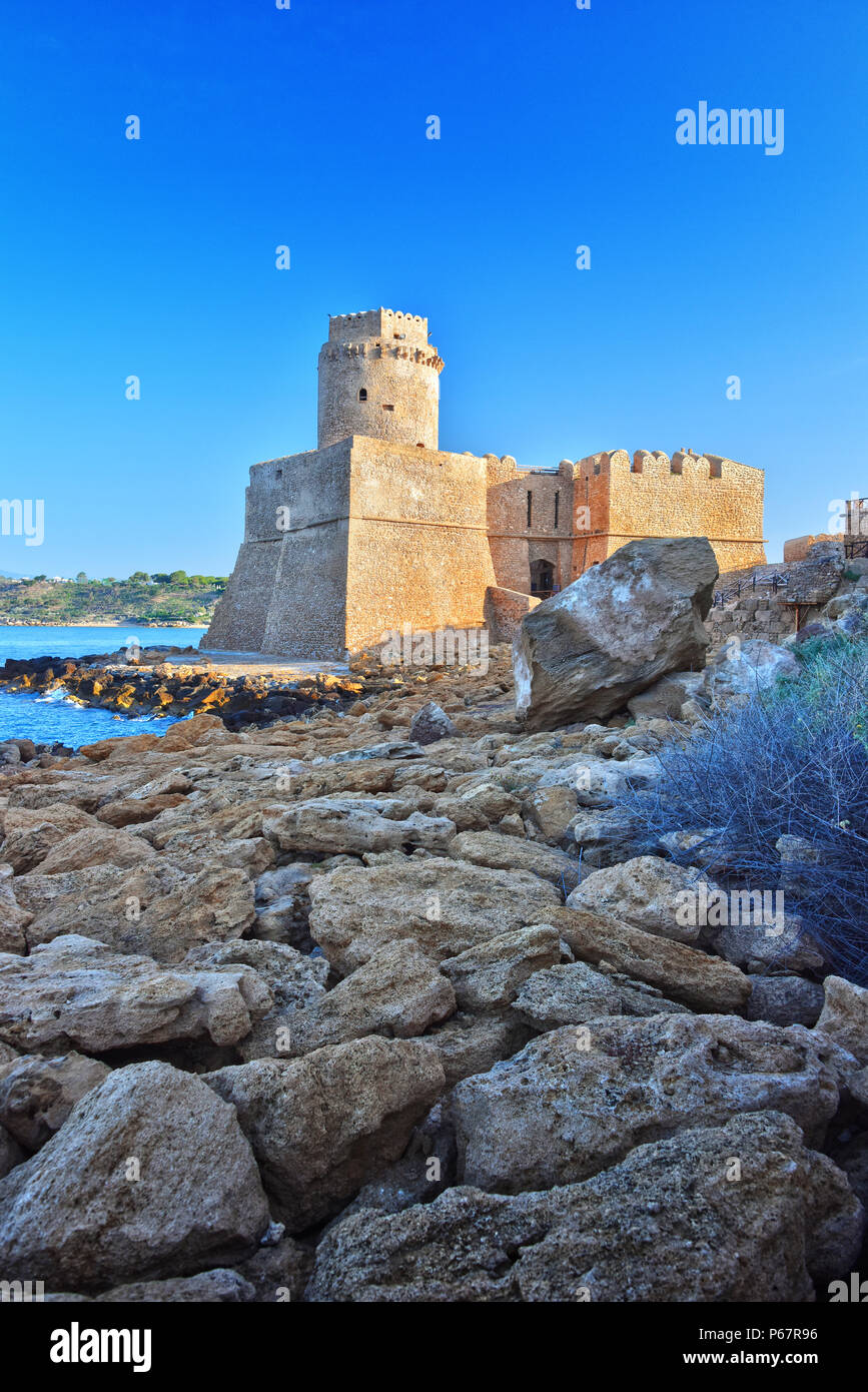 The castle in the Isola di Capo Rizzuto in the Province of Crotone ...