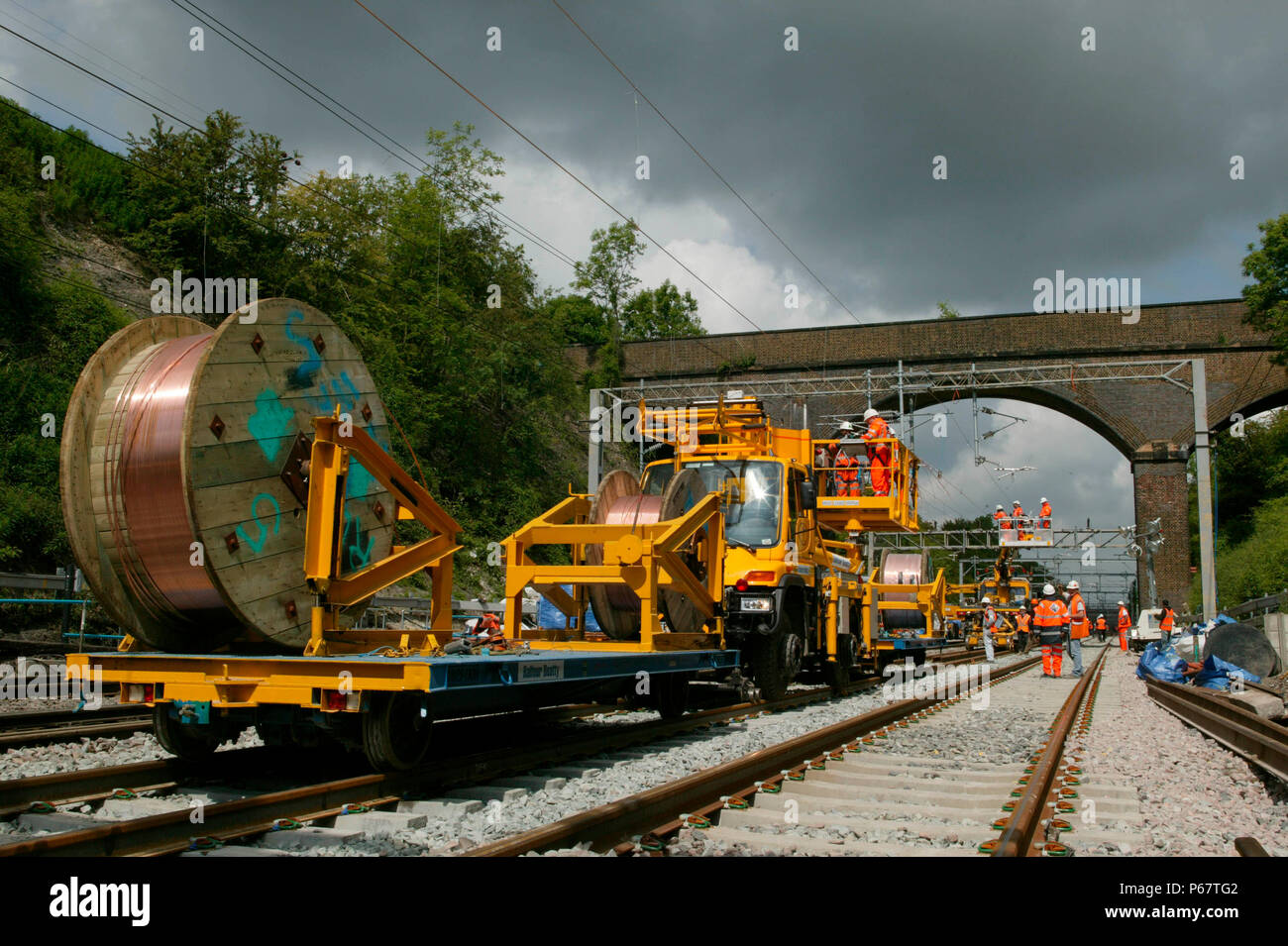 Set against a typical London and North Western Railway overbridge the ...
