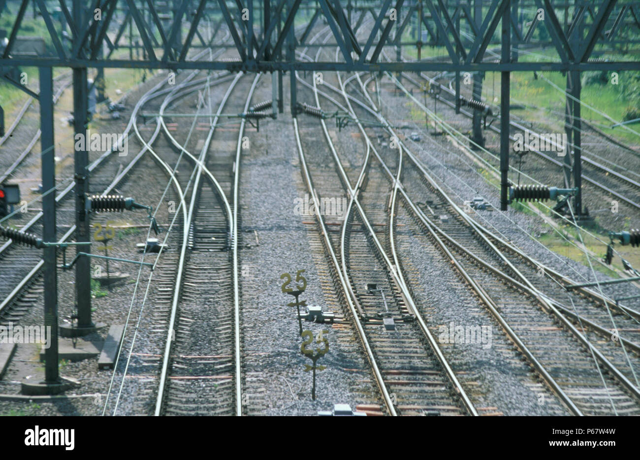 The complex track layout at Nuneaton prior to its realignment as part ...