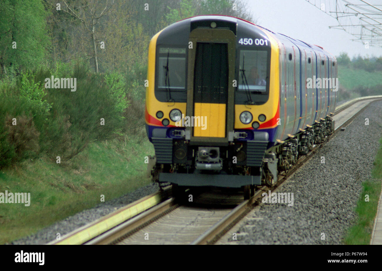 The first of the new South West Trains outer suburban Class 450 EMU ...