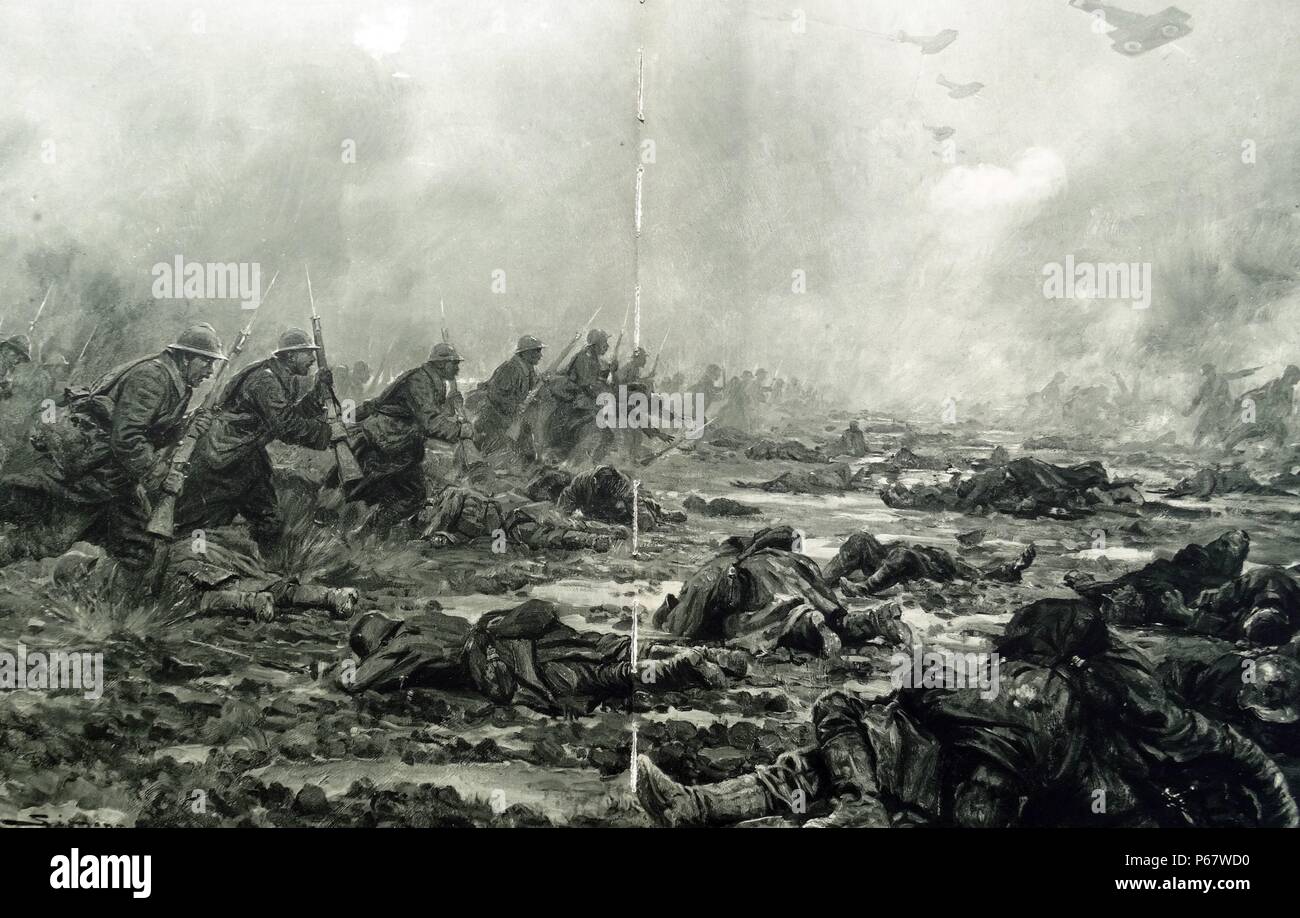French infantry fire battle world war one world war wwi hi-res stock ...