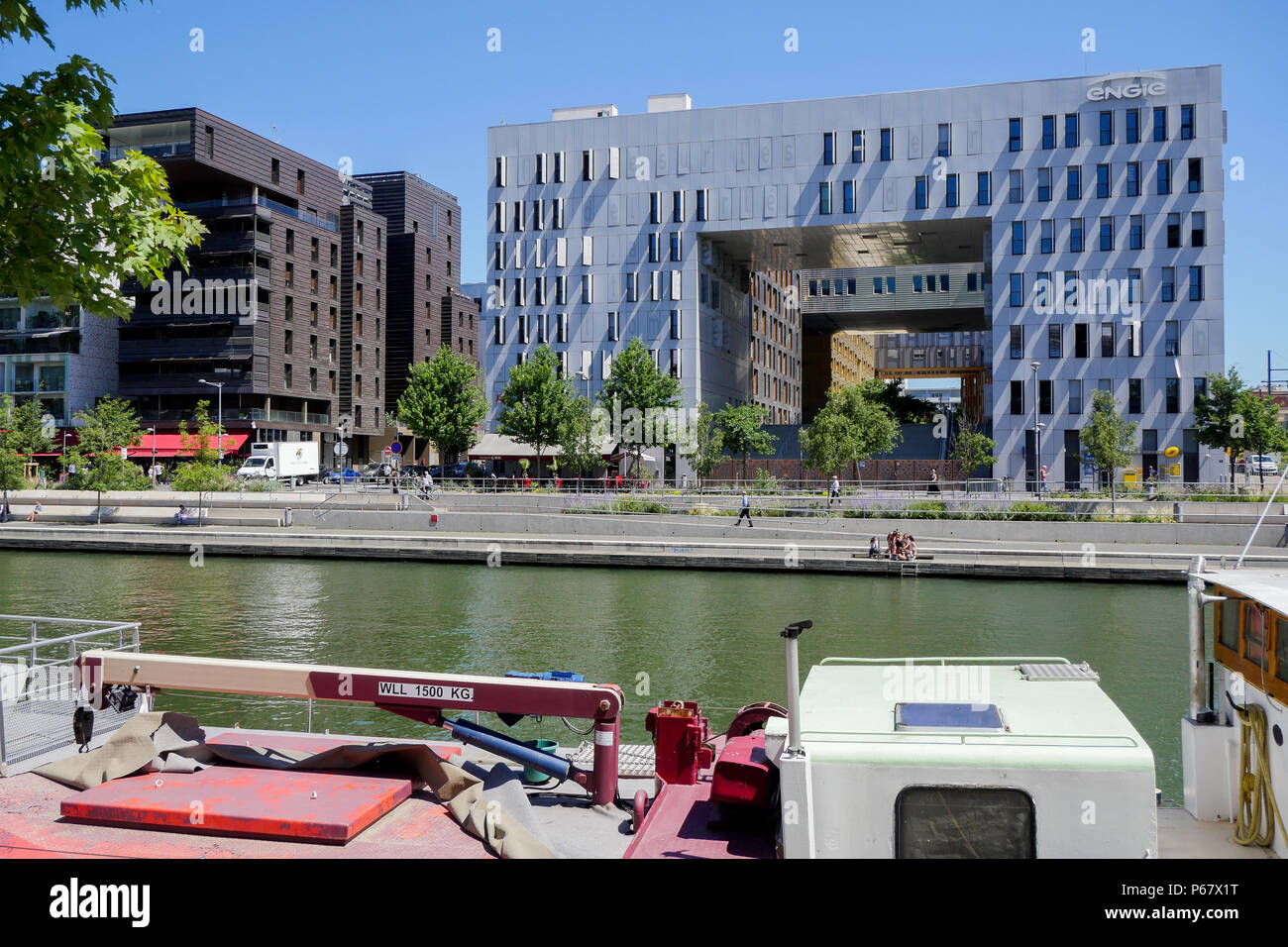 ENGIE building settled along the Dock, Confluence district, Lyon ...
