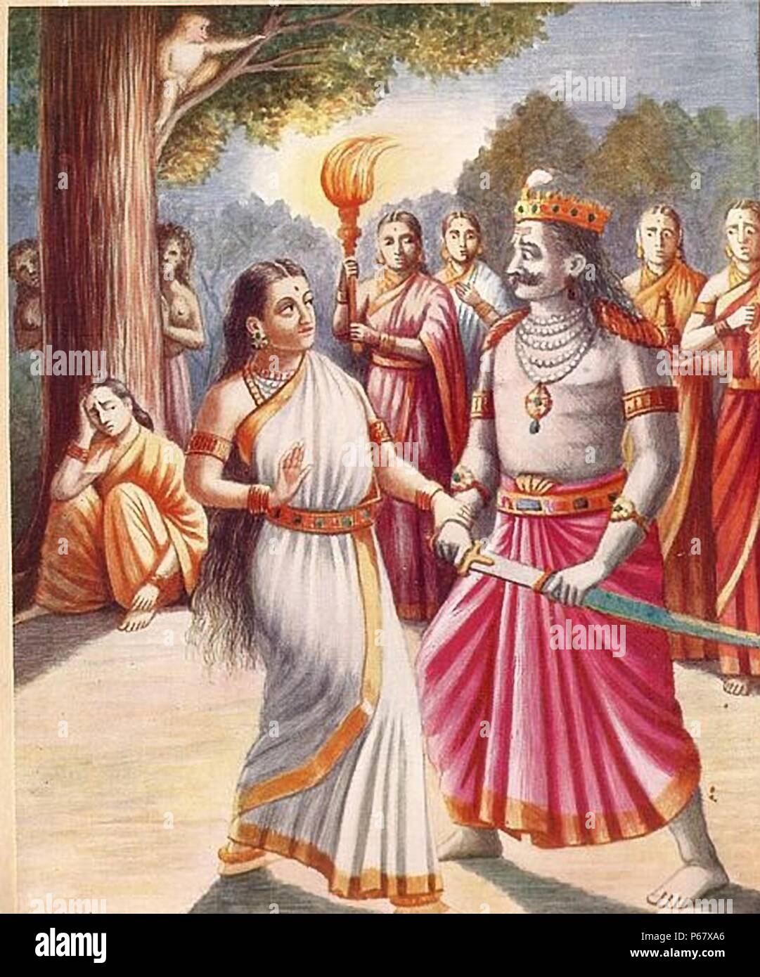 Illustration of indian god and goddess hi-res stock photography and ...