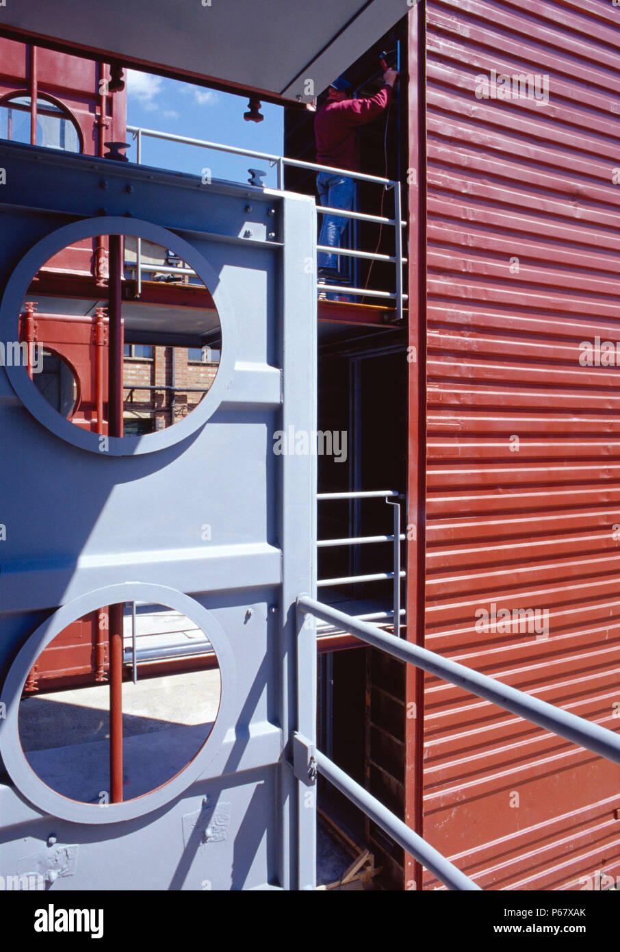 Modular accomodation made from converted shipping containers Stock ...