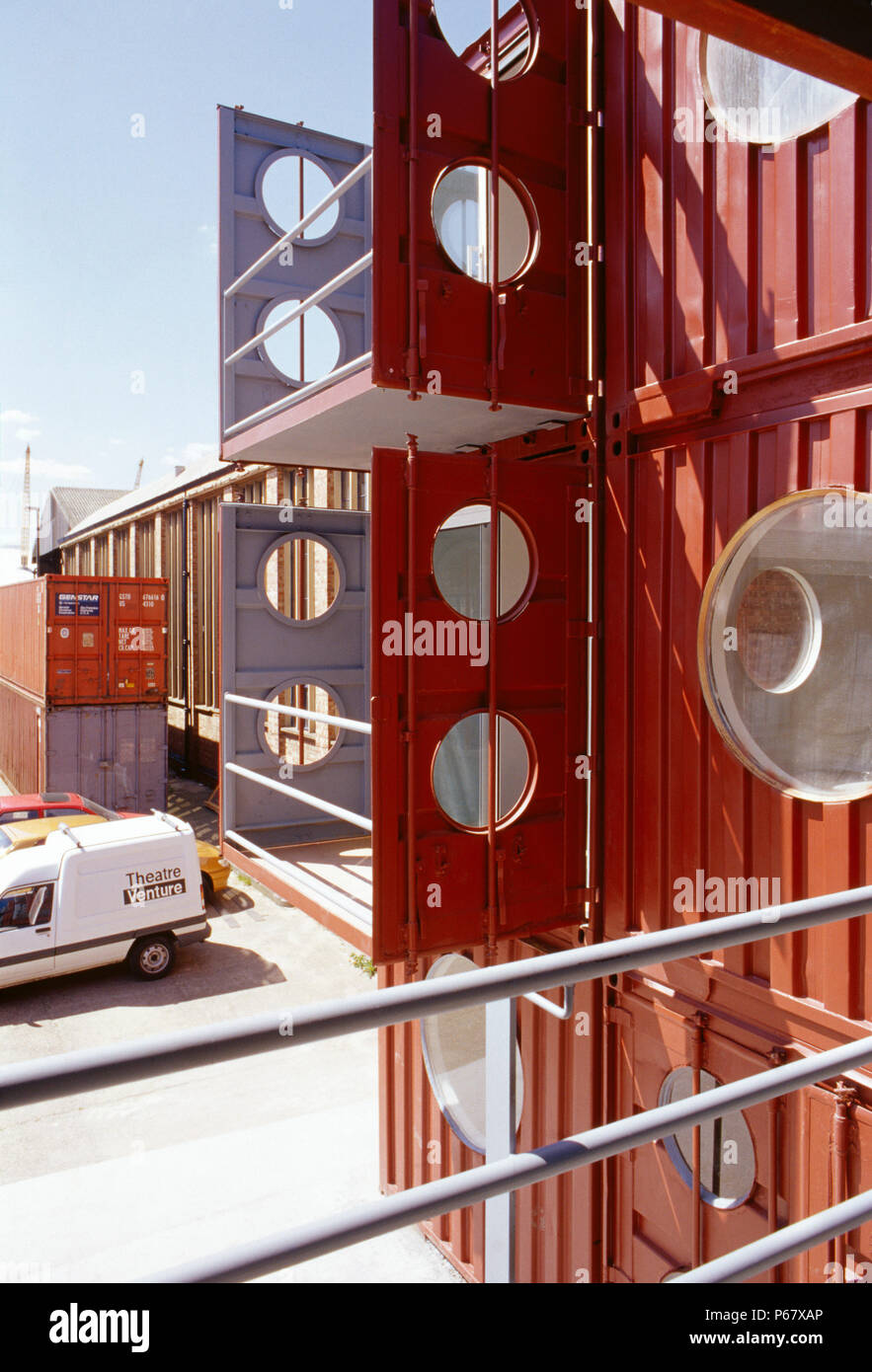 Modular accomodation made from converted shipping containers Stock ...