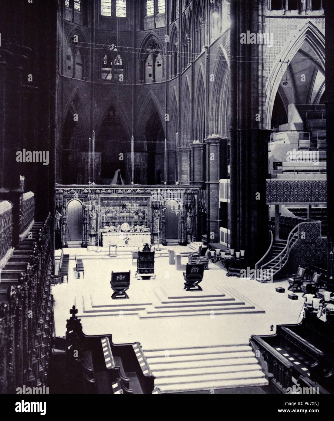 Photograph of the Coronation Chairs. Made for King Edward I to enclose ...
