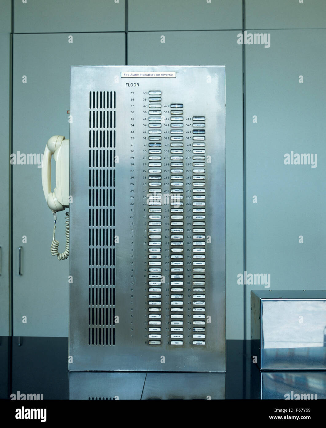 Barbican Estate, London. The entryphone system for Lauderdale House ...