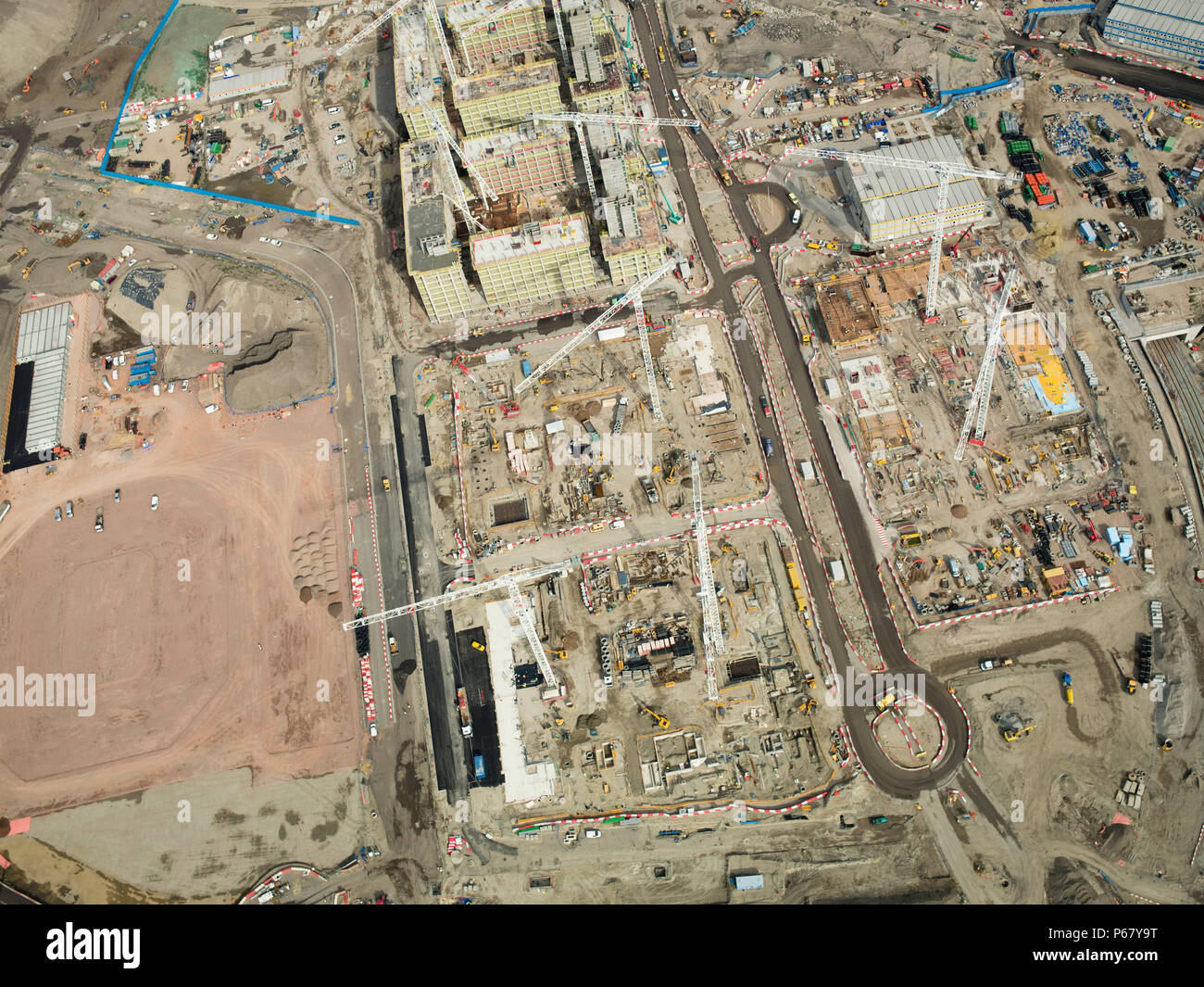 Olympic site aerial view stratford east london hi-res stock photography ...