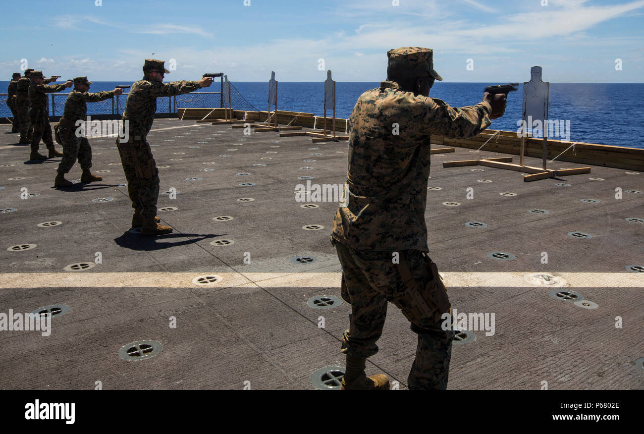 U.S. Marines with Task Force Koa Moana 16.2, conduct pre-qualifications ...