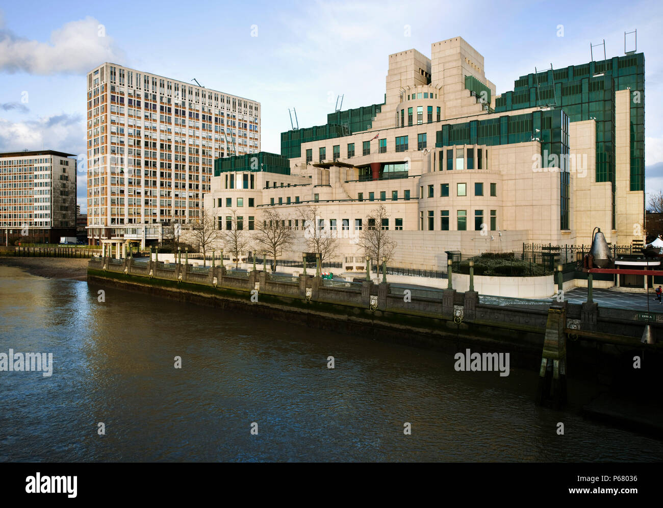 MI6 building, headquarters of the british intelligence service, located ...