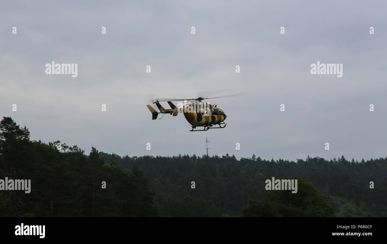 A U.S. Army UH-72A Lakota helicopter of Falcon Team, Joint ...