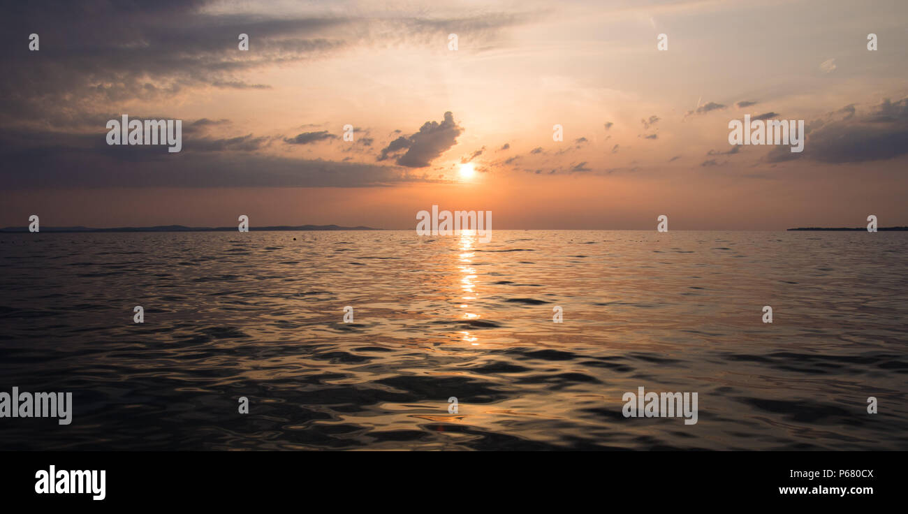 Beautiful sunset sea in croatia hi-res stock photography and images - Alamy