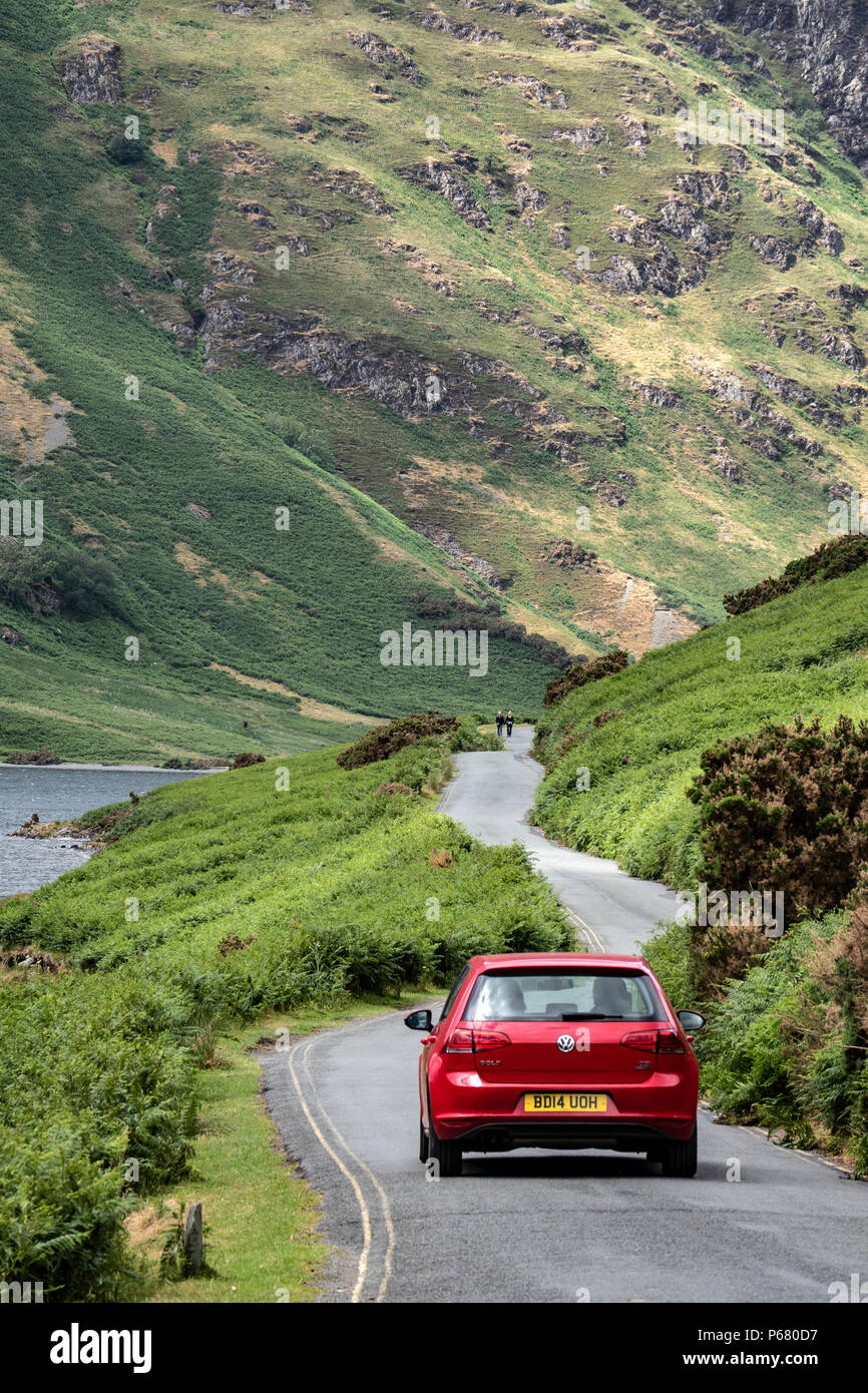 Road alongside Crummock Water, Lake District National Park Stock Photo ...