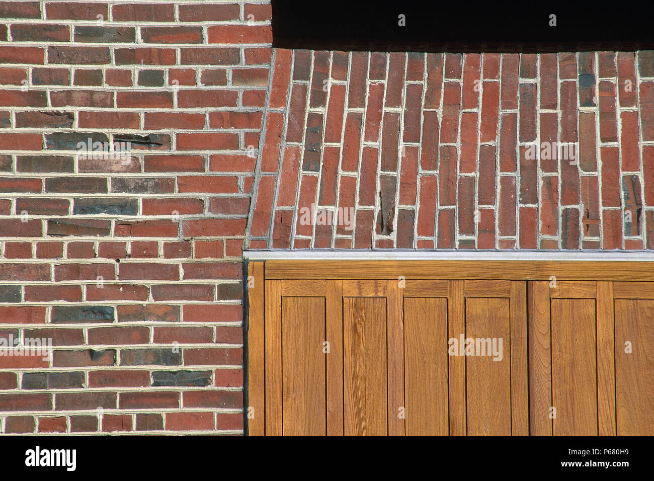 Exterior detail of Exeter College Library. Boston, Massachussetts, USA ...