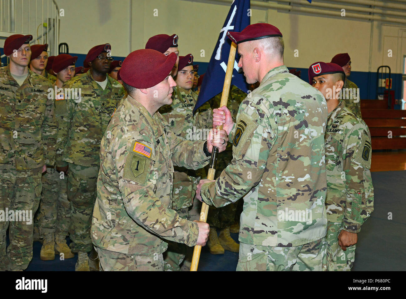 Capt. Jonathon Mathias, left, Headquarters and Headquarters Company ...