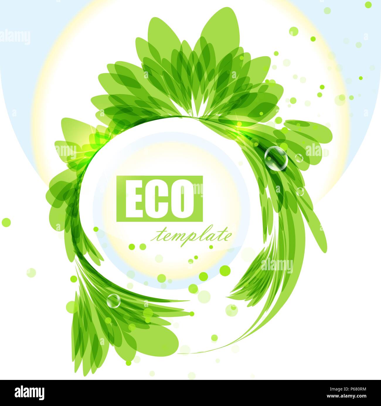 Eco frame, green abstract background Stock Vector Image & Art - Alamy