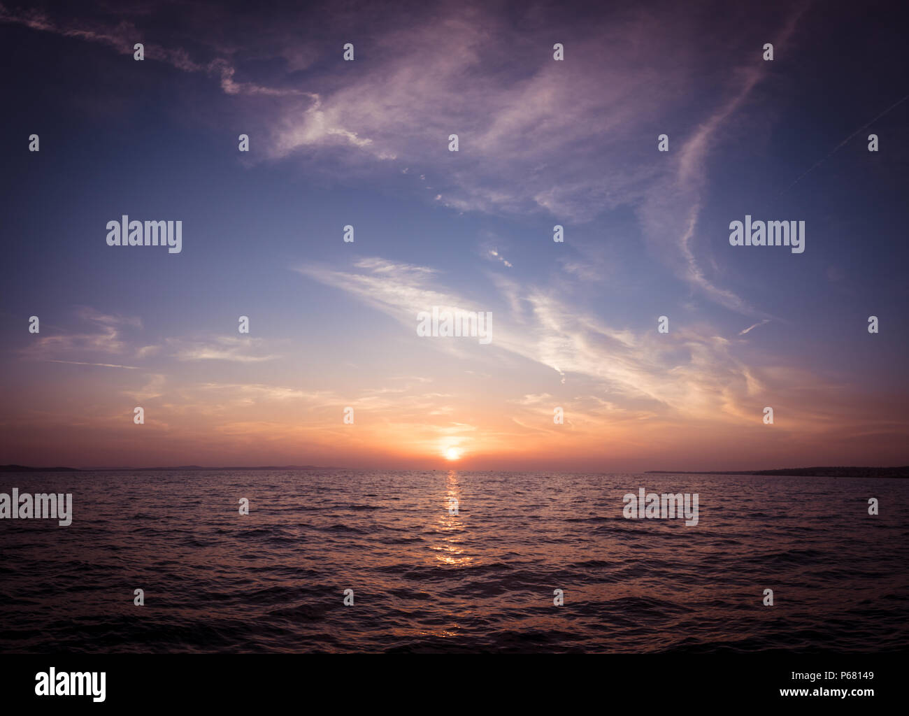Beautiful sunset sea in croatia hi-res stock photography and images - Alamy