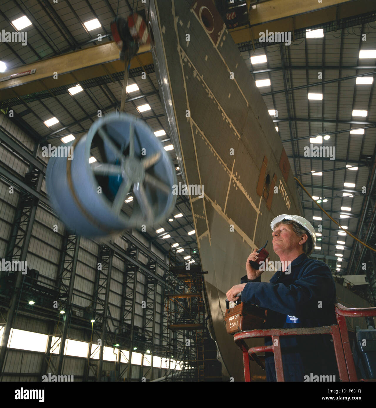 Ship yard, Naval ship production, Southampton, UK Stock Photo - Alamy