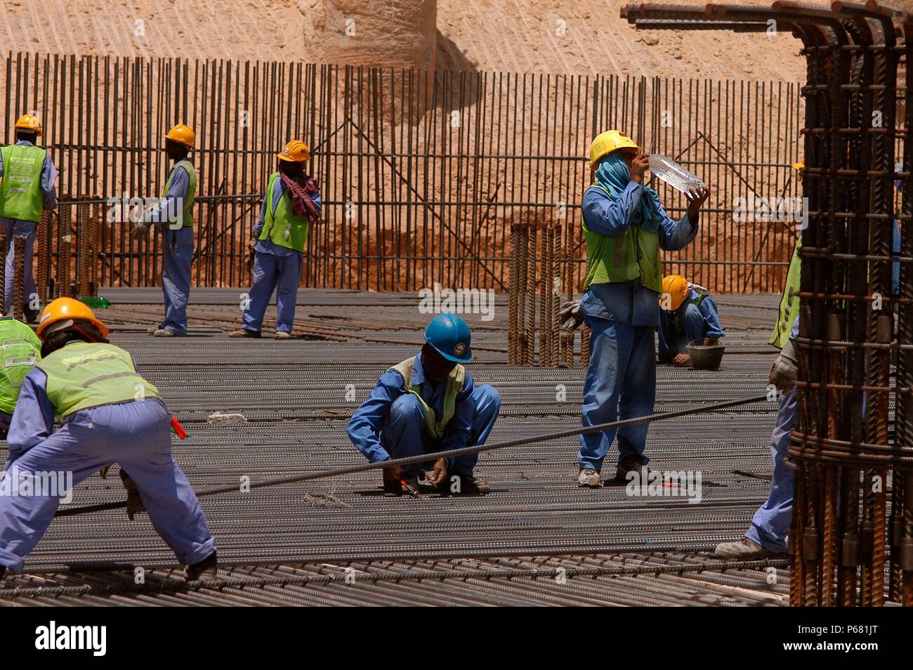 "Steel Fixers, New Air Terminal, Dubai, United Arab Emirates Stock ...